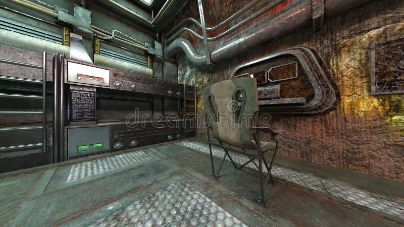 3D Rendering of the Observation Room Stock Illustration - Illustration ...