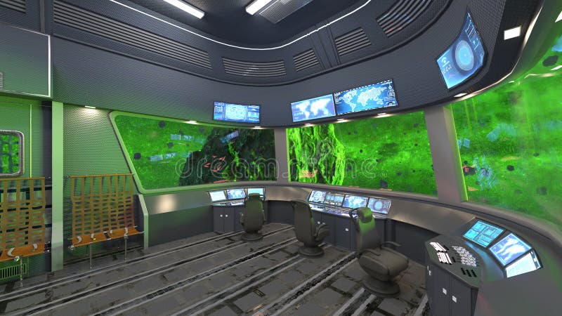 3D Rendering of the Observation Room Stock Illustration - Illustration ...
