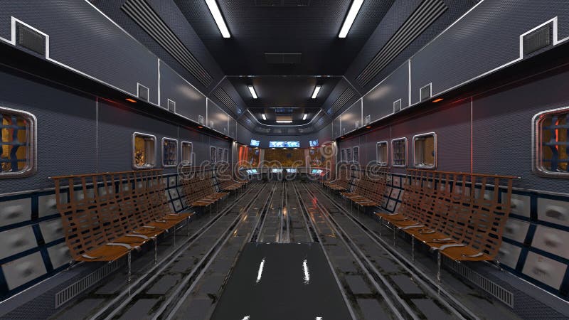 3D Rendering of the Observation Room Stock Illustration - Illustration ...