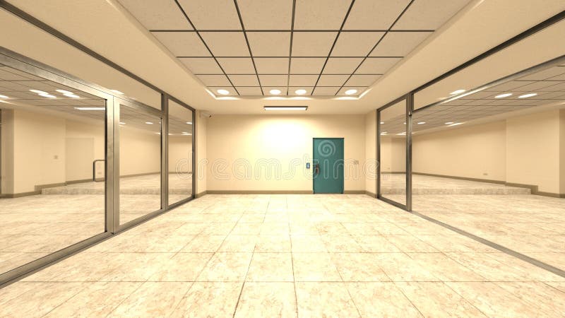 3D Rendering of the Observation Room Stock Illustration - Illustration ...