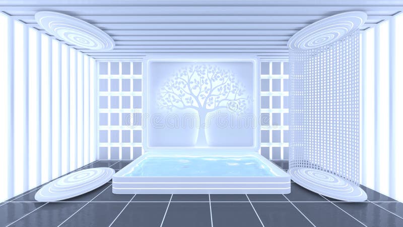 3D Rendering of the Observation Room Stock Illustration - Illustration ...