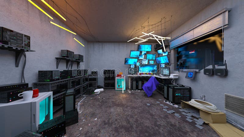 3D Rendering of the Observation Room Stock Illustration - Illustration ...