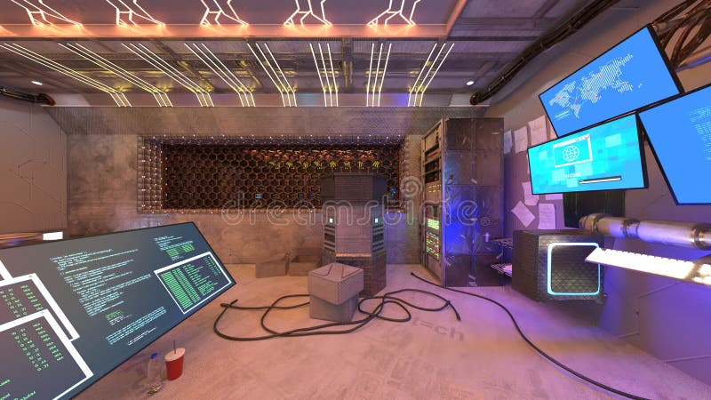 3D Rendering of the Observation Room Stock Illustration - Illustration ...