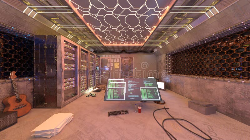 3D Rendering of the Observation Room Stock Illustration - Illustration ...