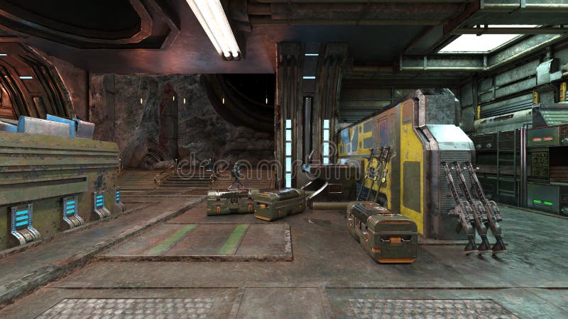 3D Rendering of the Observation Room Stock Illustration - Illustration ...