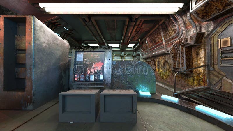 3D Rendering of the Observation Room Stock Illustration - Illustration ...