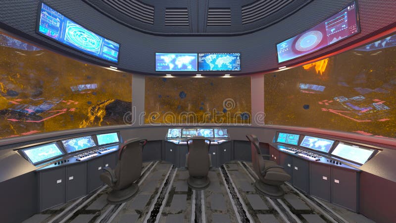 3D Rendering of the Observation Room Stock Illustration - Illustration ...