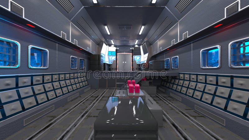 3D Rendering of the Observation Room Stock Illustration - Illustration ...