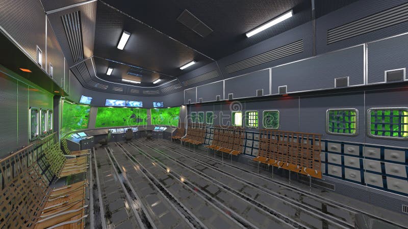 3D Rendering of the Observation Room Stock Illustration - Illustration ...