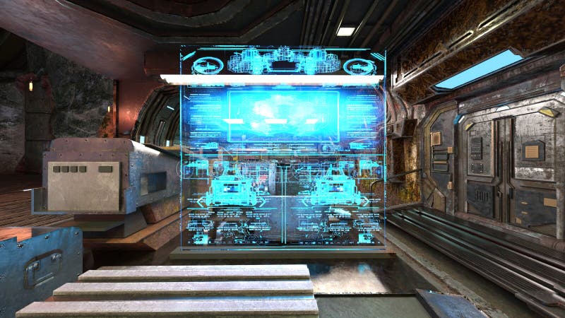 3D Rendering of the Observation Room Stock Illustration - Illustration ...