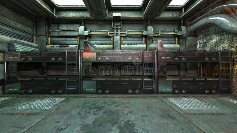 3D Rendering of the Observation Room Stock Illustration - Illustration ...