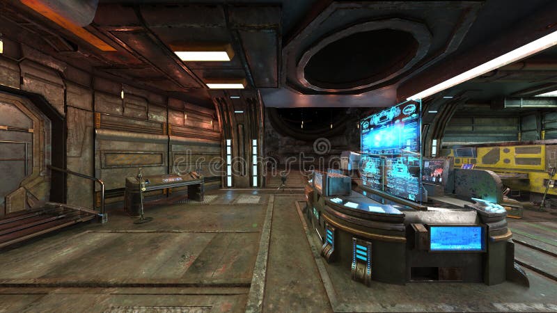 3D Rendering of the Observation Room Stock Illustration - Illustration ...