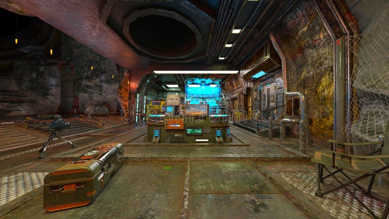 3D Rendering of the Observation Room Stock Illustration - Illustration ...