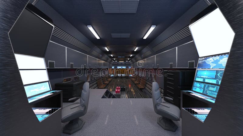 3D Rendering of the Observation Room Stock Illustration - Illustration ...