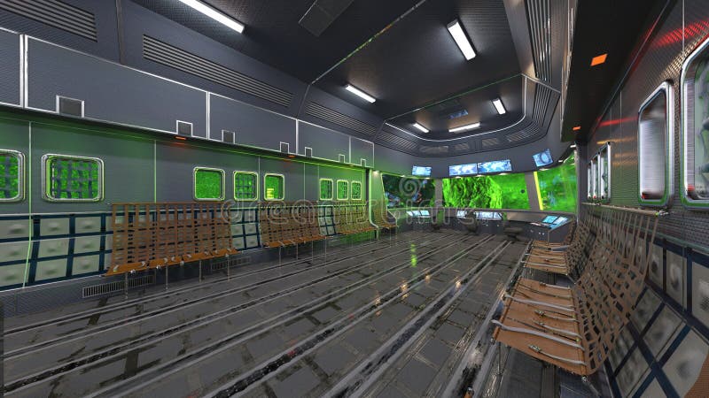 3D Rendering of the Observation Room Stock Illustration - Illustration ...