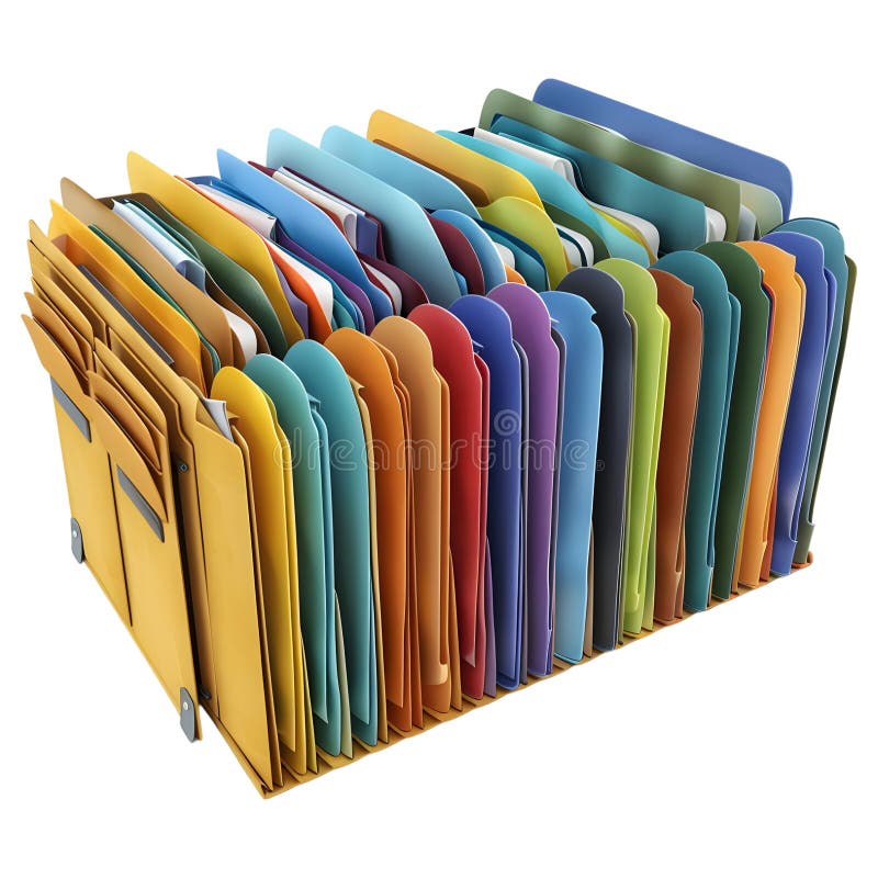 3D Rendering of a Office File for Record on Transparent Background - Ai ...