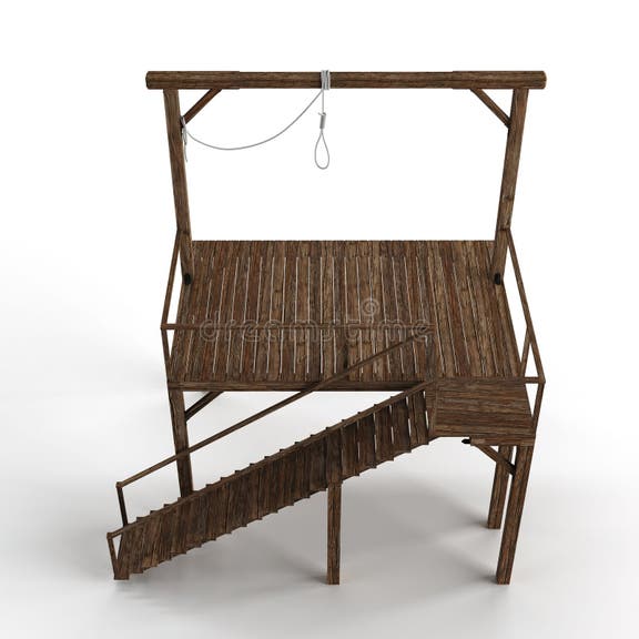 3D Rendering of an Old, Medieval Gallow Stock Illustration ...