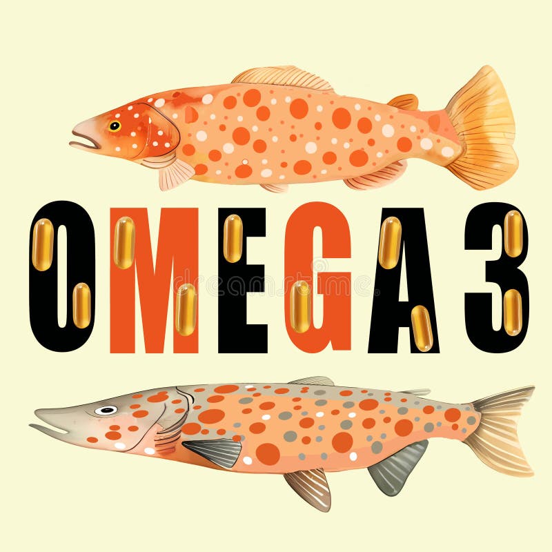 3D Rendering of Omega-3 Capsules with Fish As the Key Source Stock ...