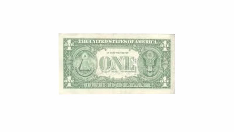 3D Rendering of a One Dollar Bill Floating in Empty Space Stock Video ...