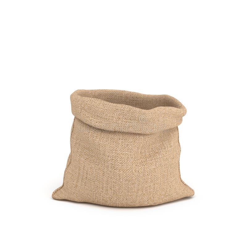 3d Rendering of Two Canvas Sacks Tied with a Rope, One Sack in Front ...