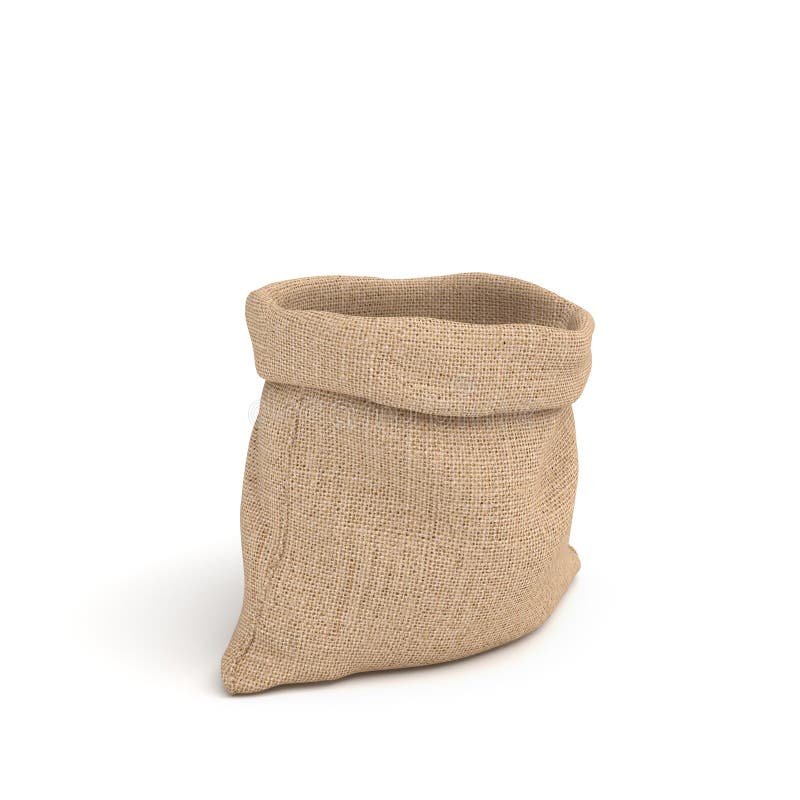 3d Rendering of Two Canvas Sacks Tied with a Rope, One Sack in Front ...