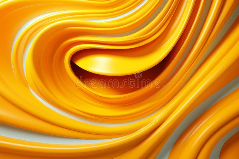 3d Rendering of Orange Liquid Flowing in a Curved Shape Stock ...