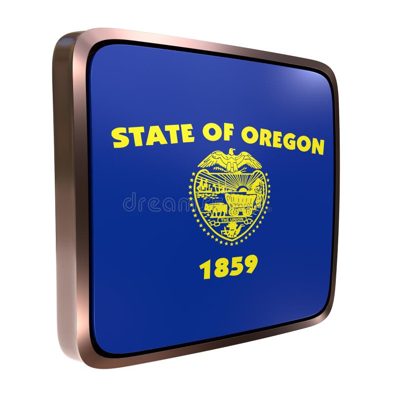 Oregon flag icon stock illustration. Illustration of united - 111386819