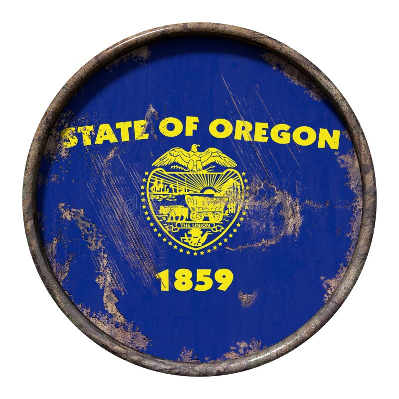 Old Oregon flag stock illustration. Illustration of salem - 110438363