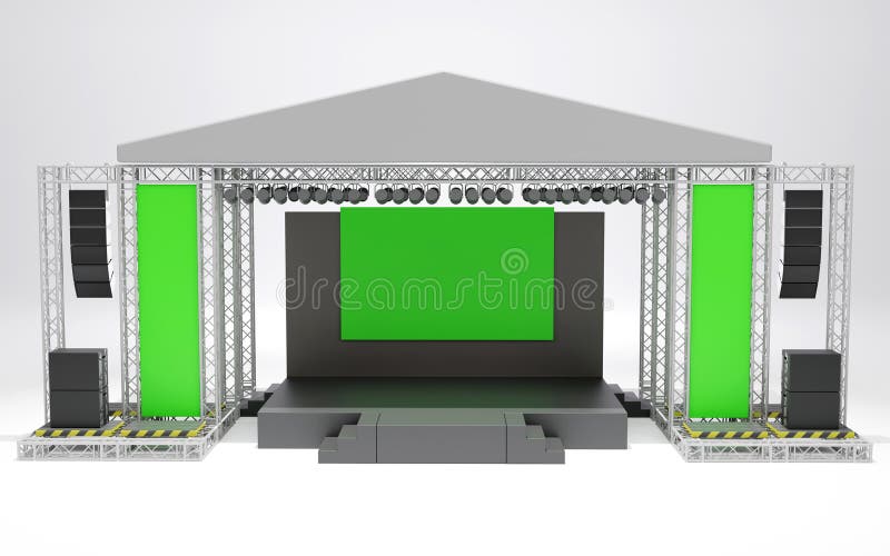 3D Rendering of the Outdoor Event Stage Design for Presentation with ...