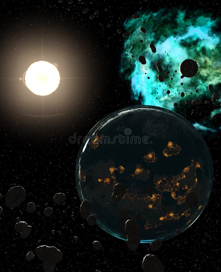 3D Rendering Outer Space stock illustration. Illustration of science ...