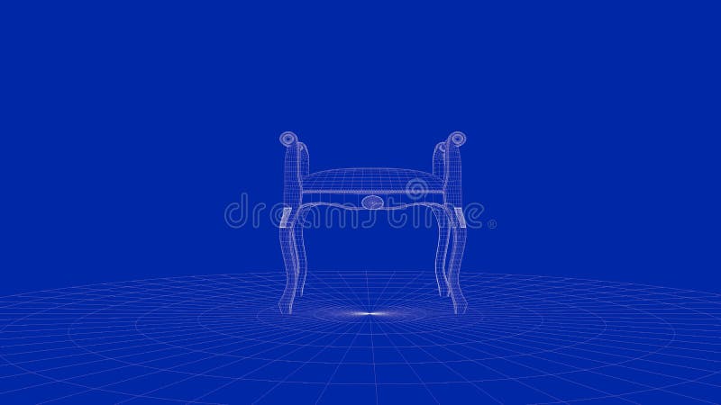 3d Rendering of an Outline Chair Object Stock Illustration ...