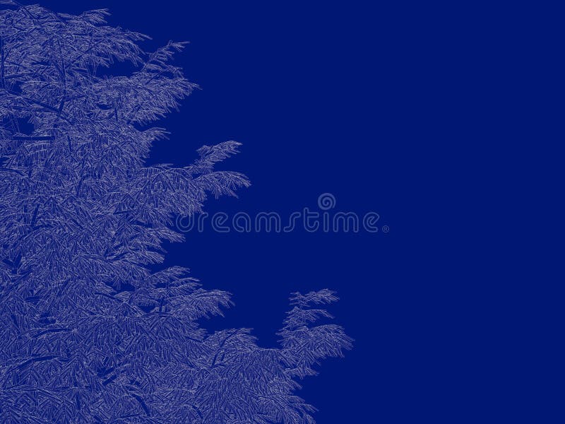 3d Rendering of an Outlined Tree Blueprint Isolated on Blue Back Stock ...