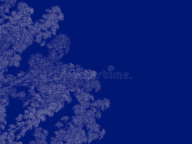 3d Rendering of an Outlined Tree Blueprint Isolated on Blue Back Stock ...