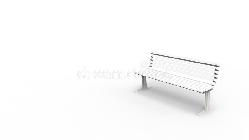 3d Rendering of a Outside Furniture Bench Isolated in White Studio ...