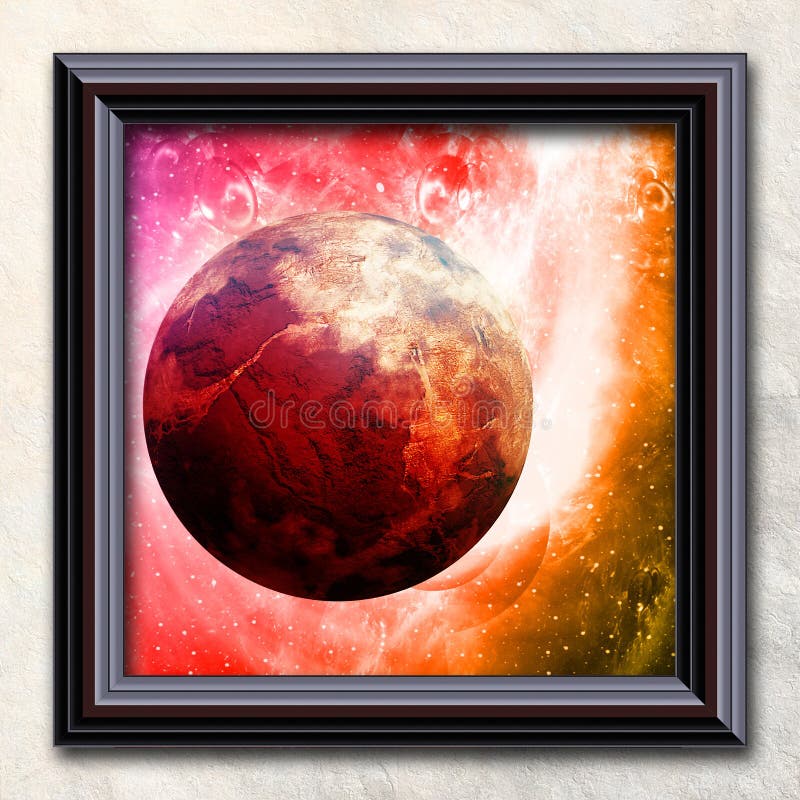 3D Rendering Pace Artwork in Elegant Frame Stock Illustration ...