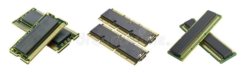 3D Rendering Pack of a Computer RAM on Transparent Background Stock ...