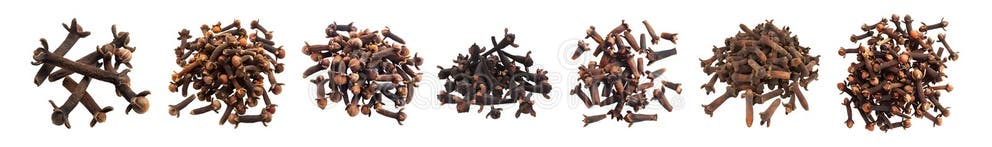3D Rendering Pack of a Dry Cloves on Transparent Background Stock ...
