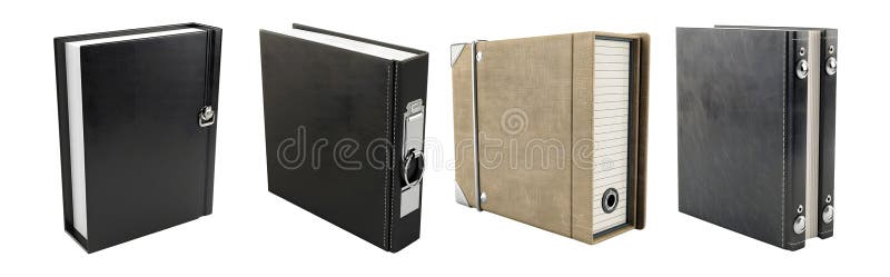 3D Rendering Pack of a Office File for Record on Transparent Background ...