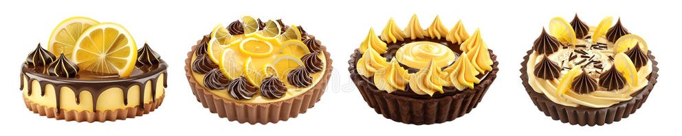 3D Rendering Pack of a Orange Cake on Transparent Background Stock ...