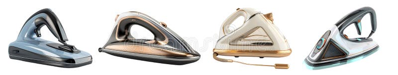 3D Rendering Pack of a Pressing Iron on Transparent Background Stock ...