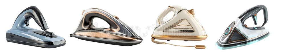 3D Rendering Pack of a Pressing Iron on Transparent Background Stock ...