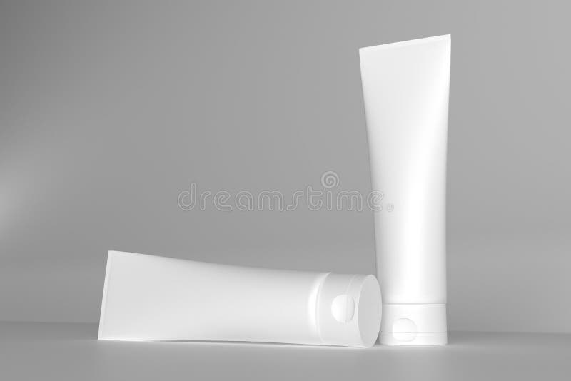 3d Rendering, Packaging Template for Cream or Cosmetics, Front and Back ...