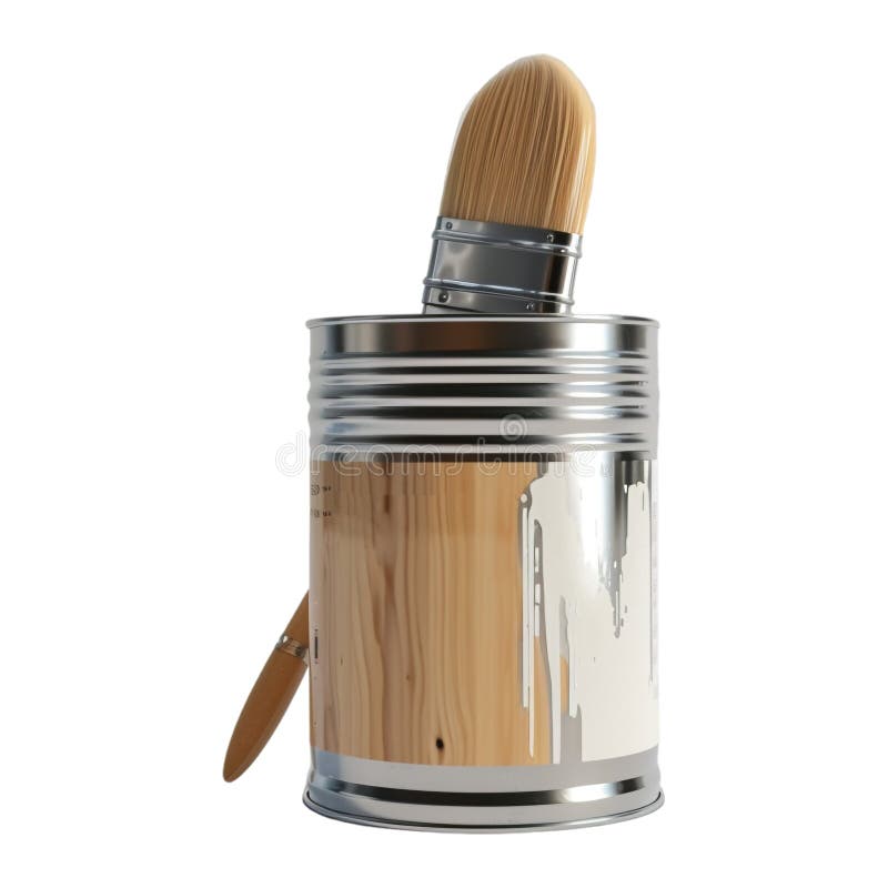 3D Rendering of a Paint Box with Brush on Transparent Background - Ai Generated Stock ...