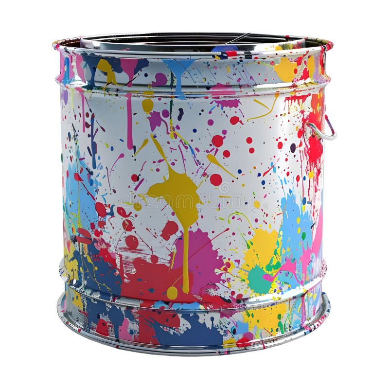 3D Rendering of a Paint Box for Painter on Transparent Background - Ai ...