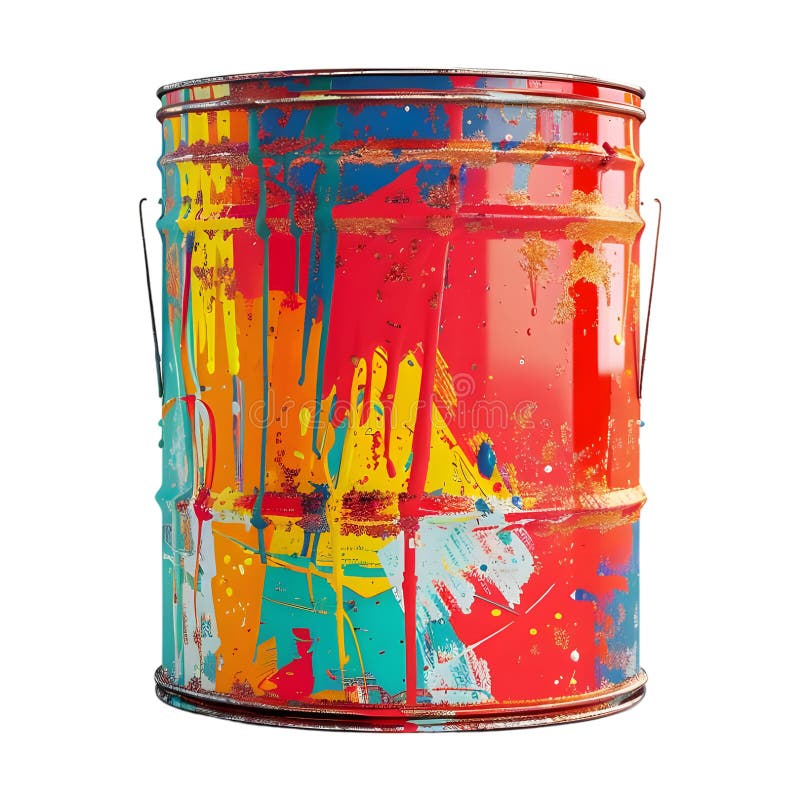 3D Rendering of a Paint Box for Painter on Transparent Background - Ai Generated Stock ...