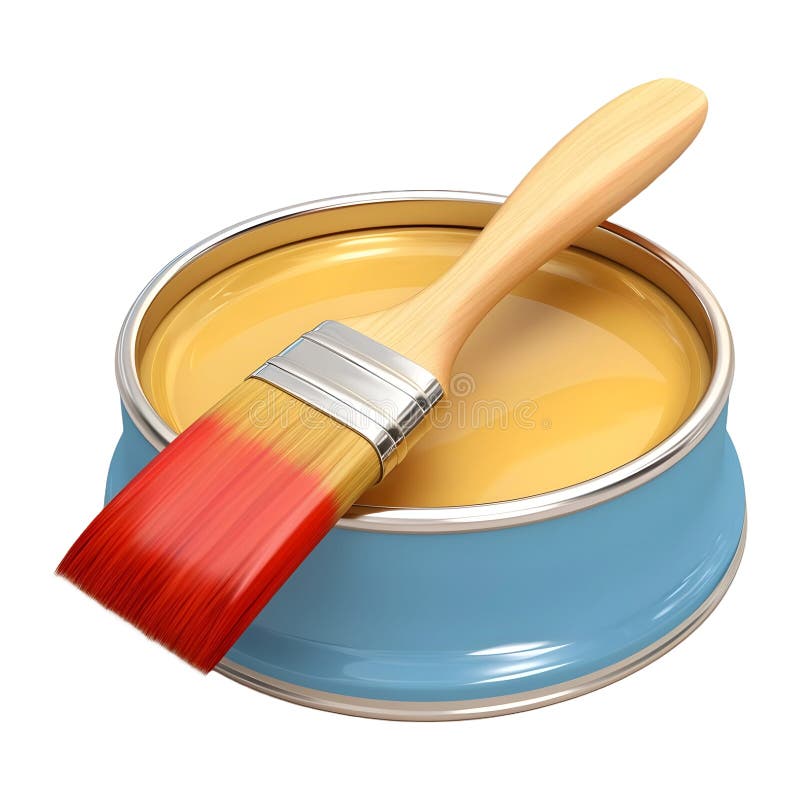 3D Rendering of a Paint Brush with Colorful Paint Heart on Transparent Background - Ai Generated ...