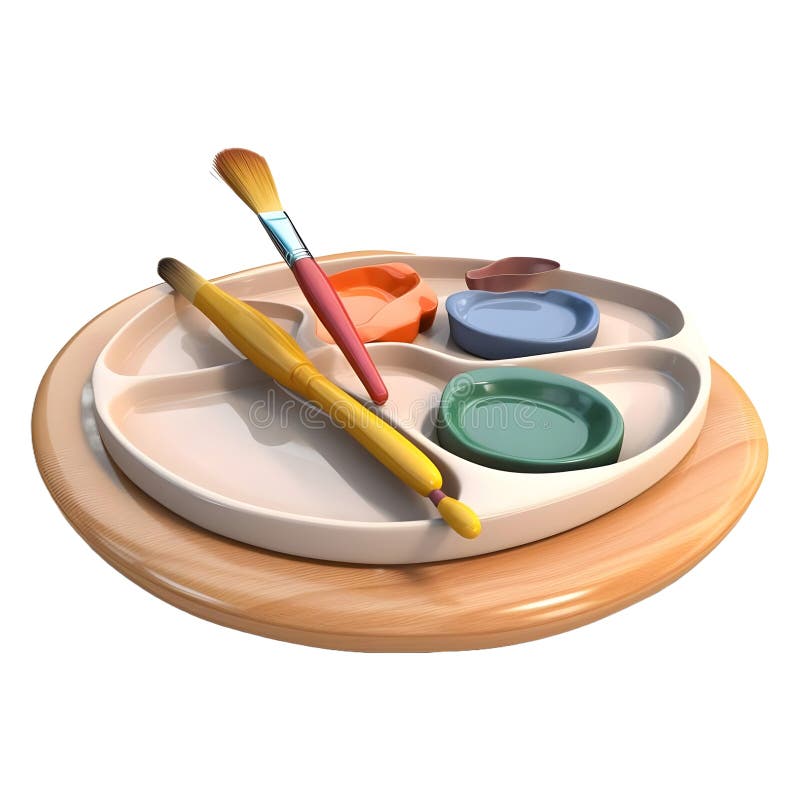 3D Rendering of a Paint Brush with Colorful Paint Heart on Transparent Background - Ai Generated ...