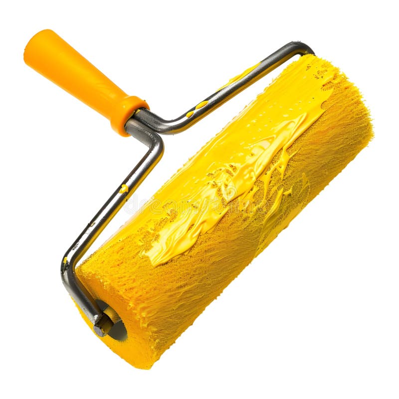 3D Rendering of a Paint Roller on Transparent Background - Ai Generated ...