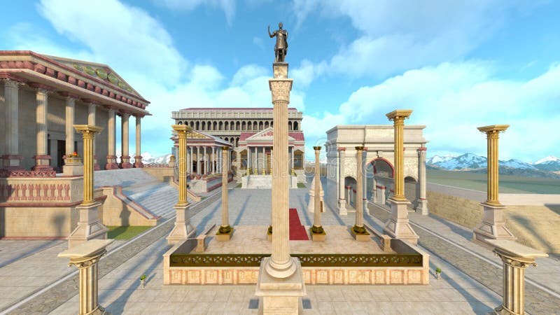 3D Rendering of the Palace at the Summit Stock Illustration - Illustration of palace, adventure ...