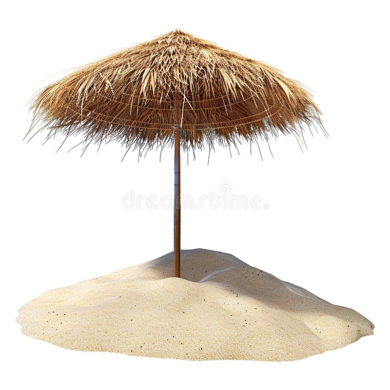 3D Rendering of a Palm Tree Umbrella Hat on Transparent Background - Ai ...